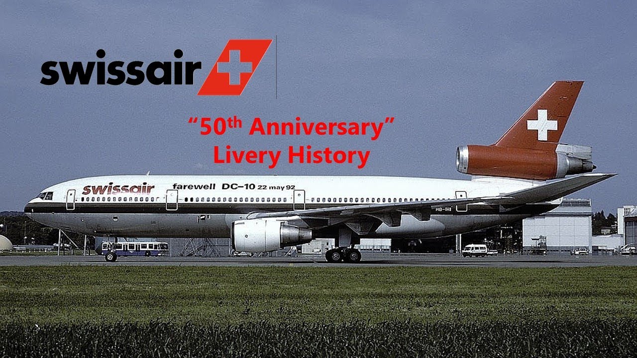 Swissair "50th Anniversary" Livery History (1980-1995) - YouTube