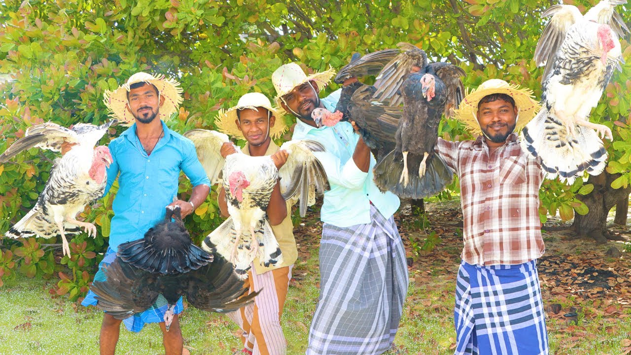 TURKEY | Sri Lankan Style Turkey Recipe Cooking in Village ...