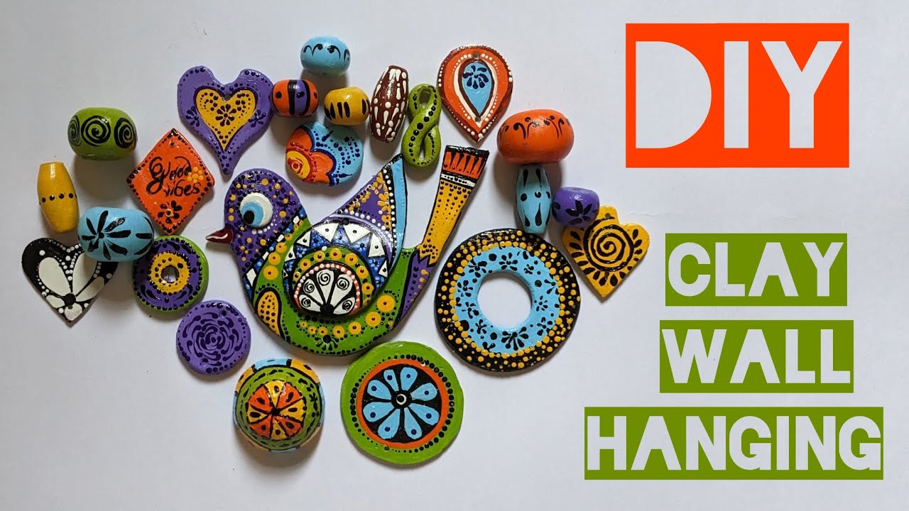 WALL HANGING WITH AIR DRY CLAY/FEVICRYL MOULD IT - YouTube
