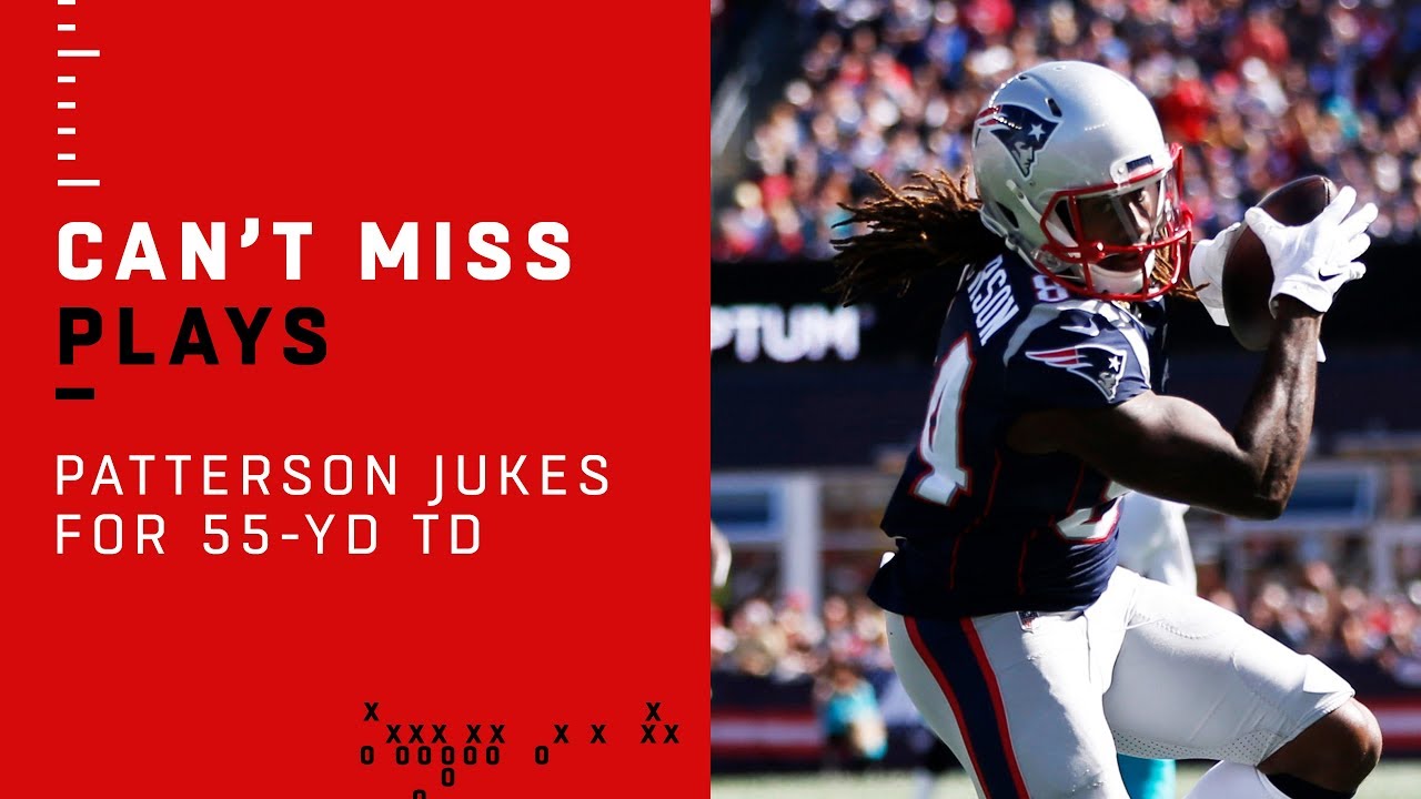 Patterson Hits Juke Stick on this 55-Yd TD Pass from Brady! 🎮 - YouTube