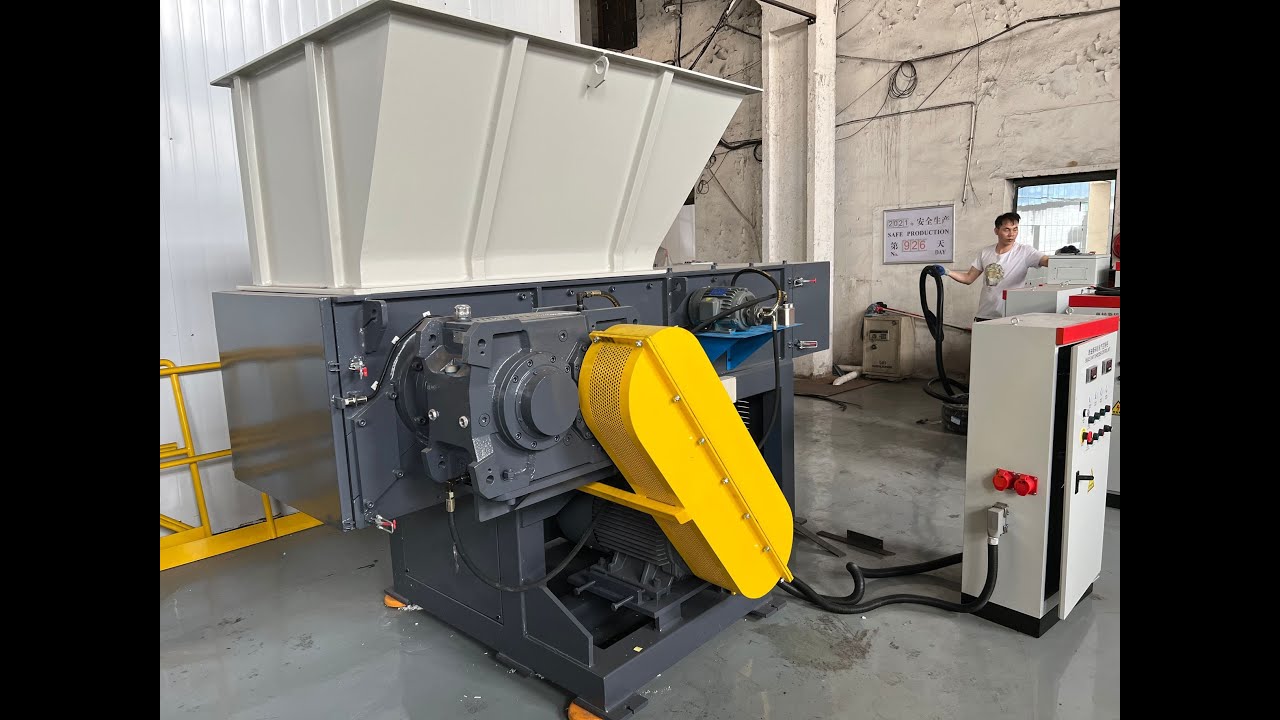 KOOEN KES series single shaft shredder machine for plastic films bags ...