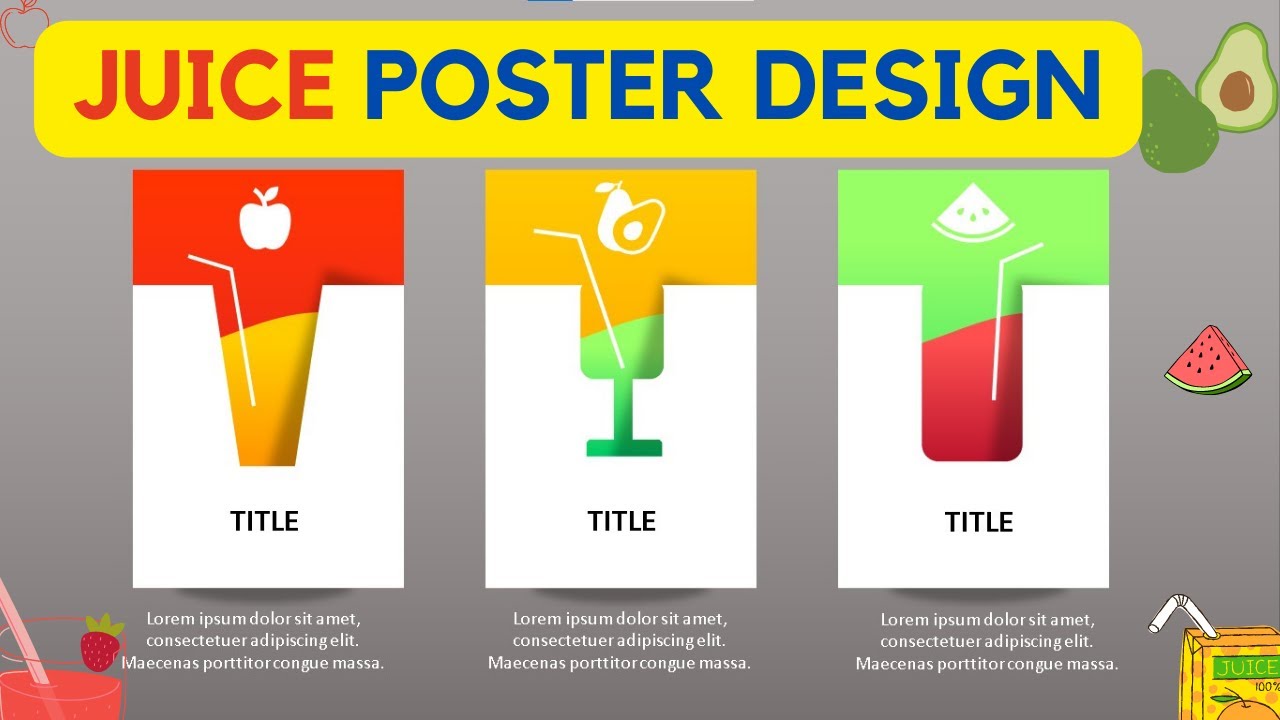 Membuat Desain Poster Jus Slide Di Powerpoint / Poster design - YouTube