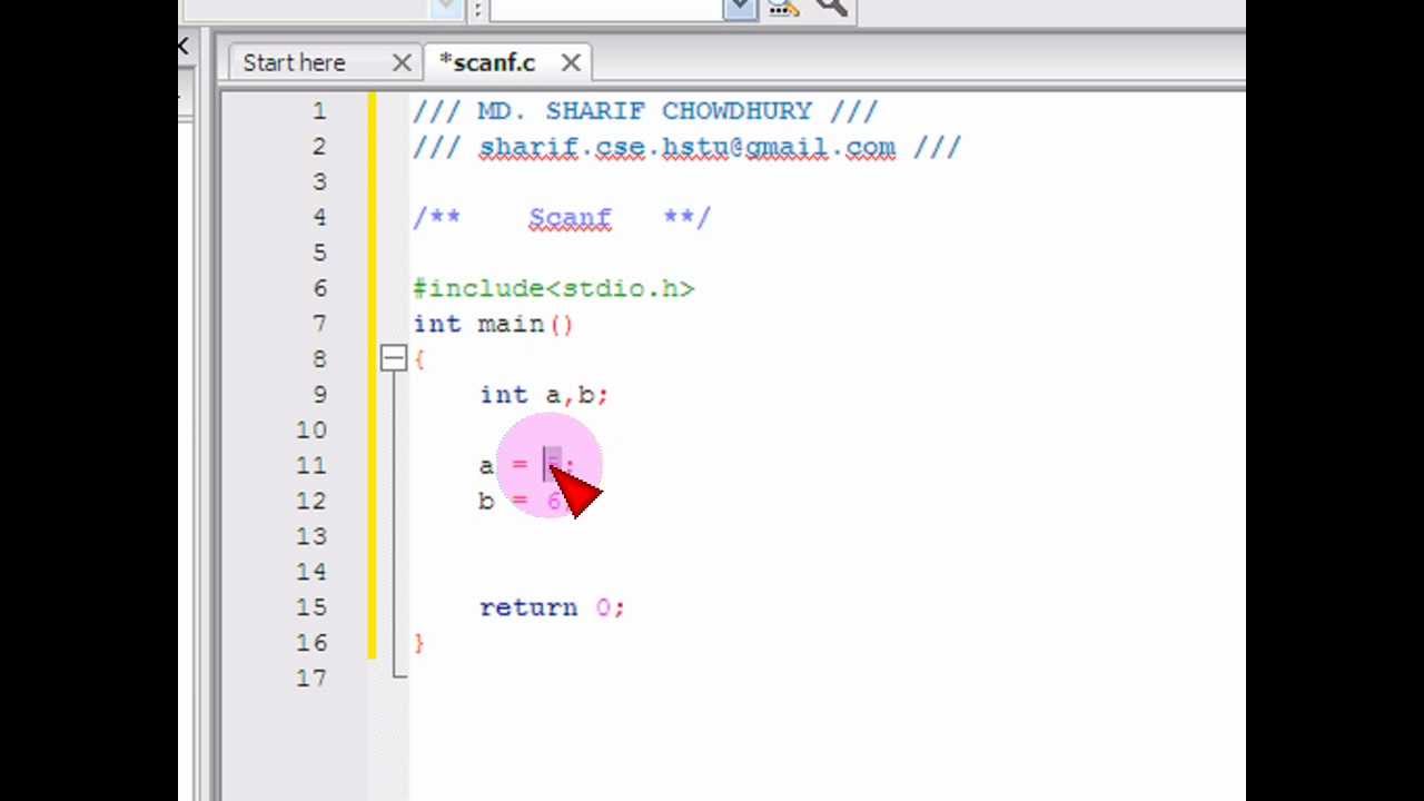 Bangla C Programming Tutorial 17 Input Scanf Youtube