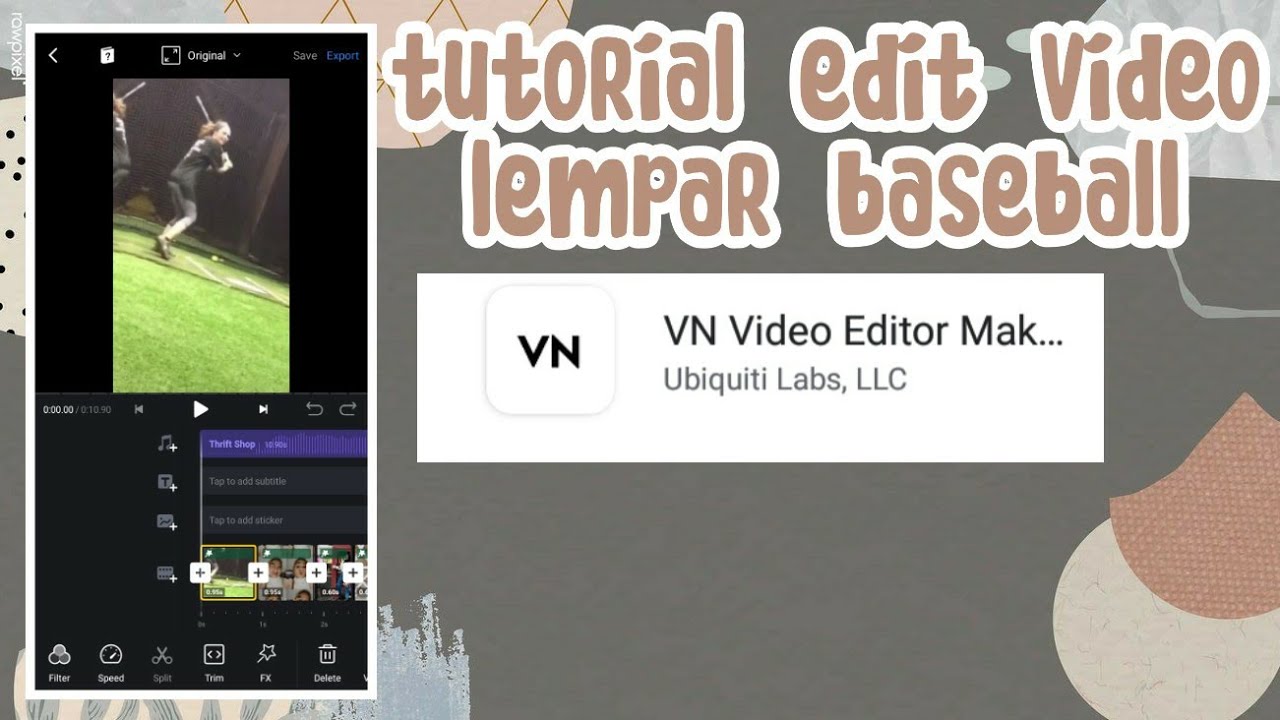 TUTORIAL EDIT VIDEO LEMPAR BASEBALL || VIDEO TIKTOK - YouTube