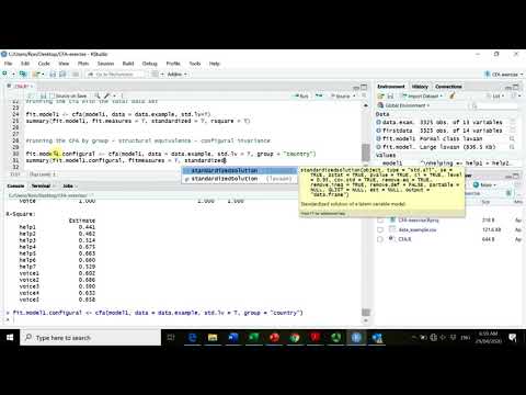 Running your multigroup CFA in R using lavaan - YouTube