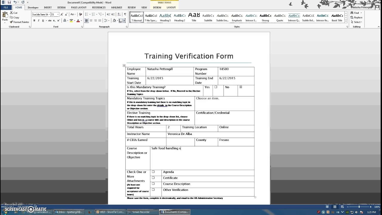 How To - Submit Electronic Training Verification Forms - YouTube