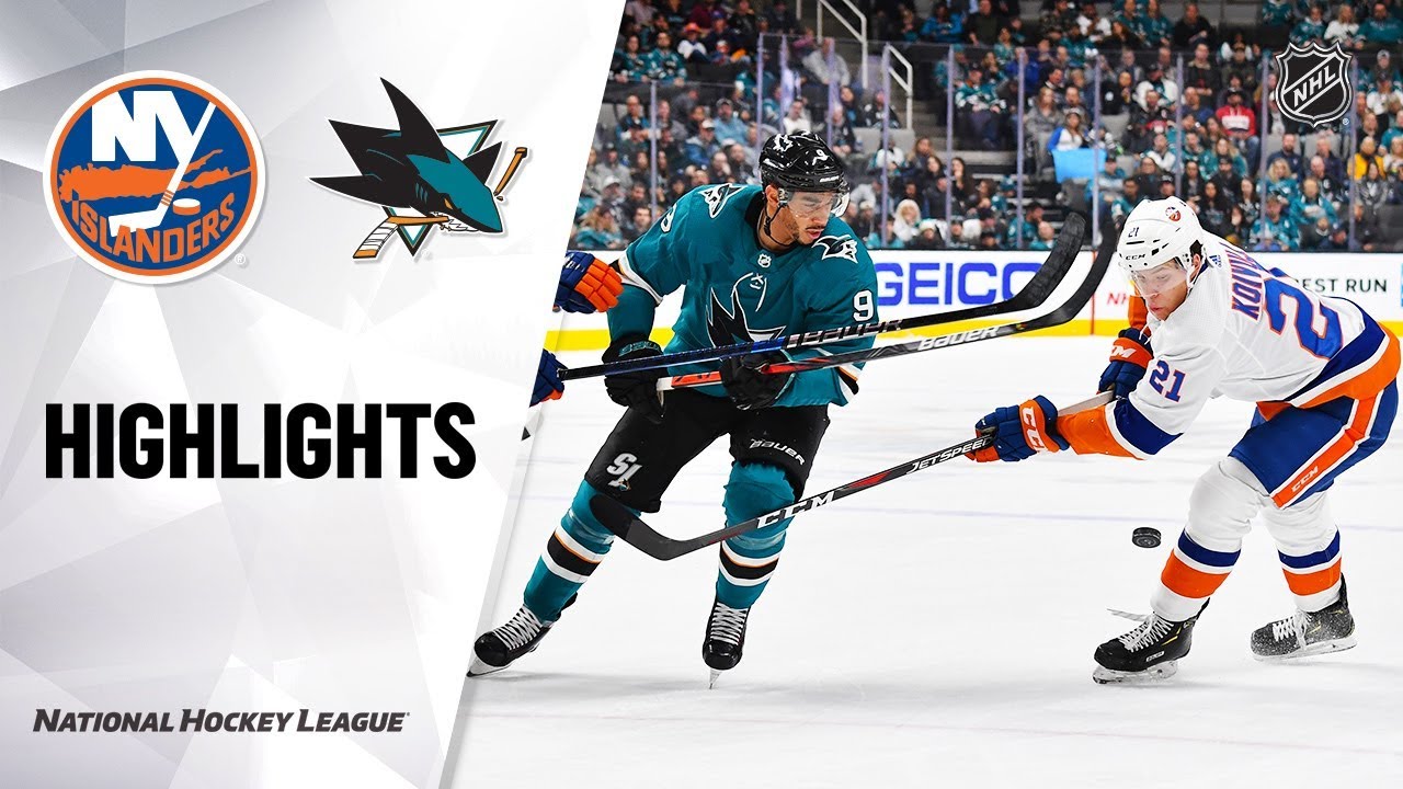 NHL Highlights | Islanders @ Sharks 11/23/19 - YouTube