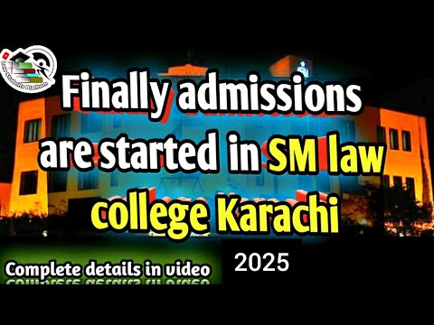 Finally admissions are started in SM law college Karachi | Details in video | Law Students ...