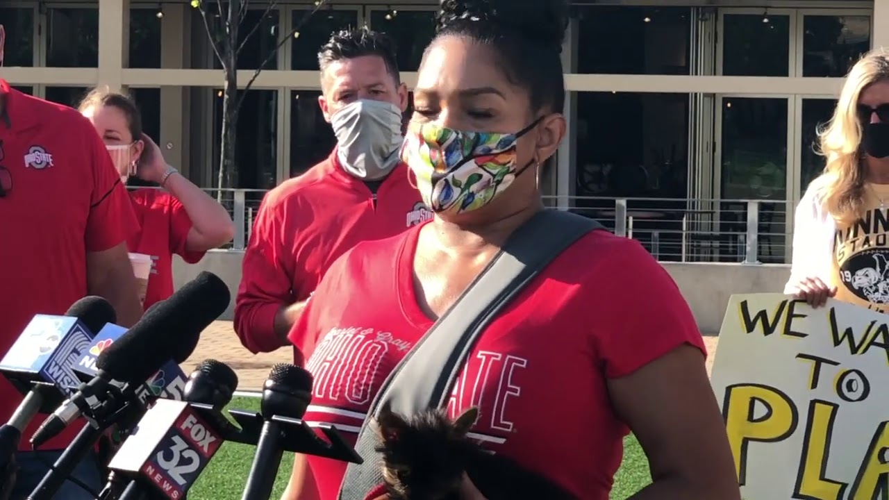 Candace Wilson at Big Ten parents' rally - YouTube