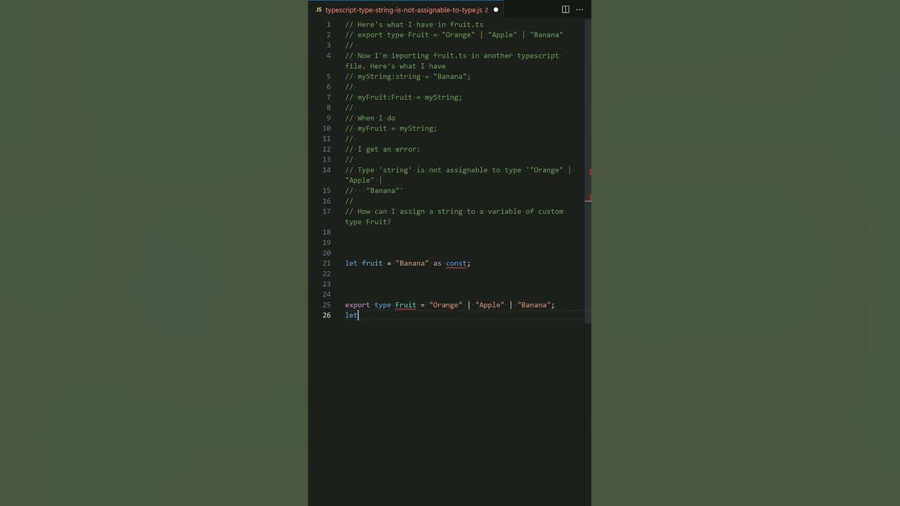 Javascript Typescript Type String Is Not Assignable To Type Youtube