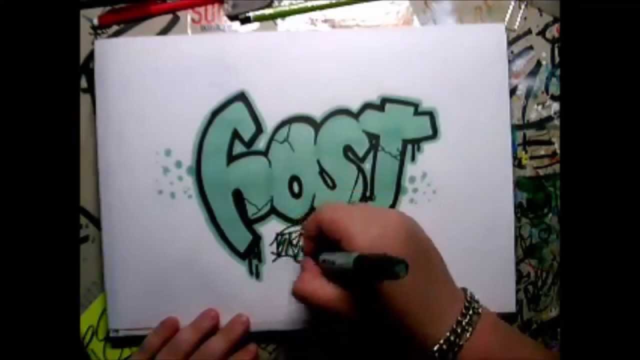 [SPEED DRAWING] "Graffiti Host" (TCN Member) | By KIE 2015 - YouTube