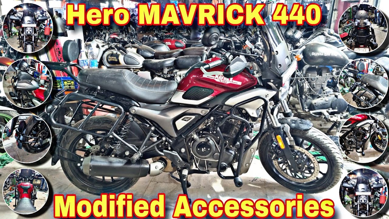 Hero MAVRICK 440 😎 Full Modified Accessories🔥 Heavy Crash Guard, Top ...