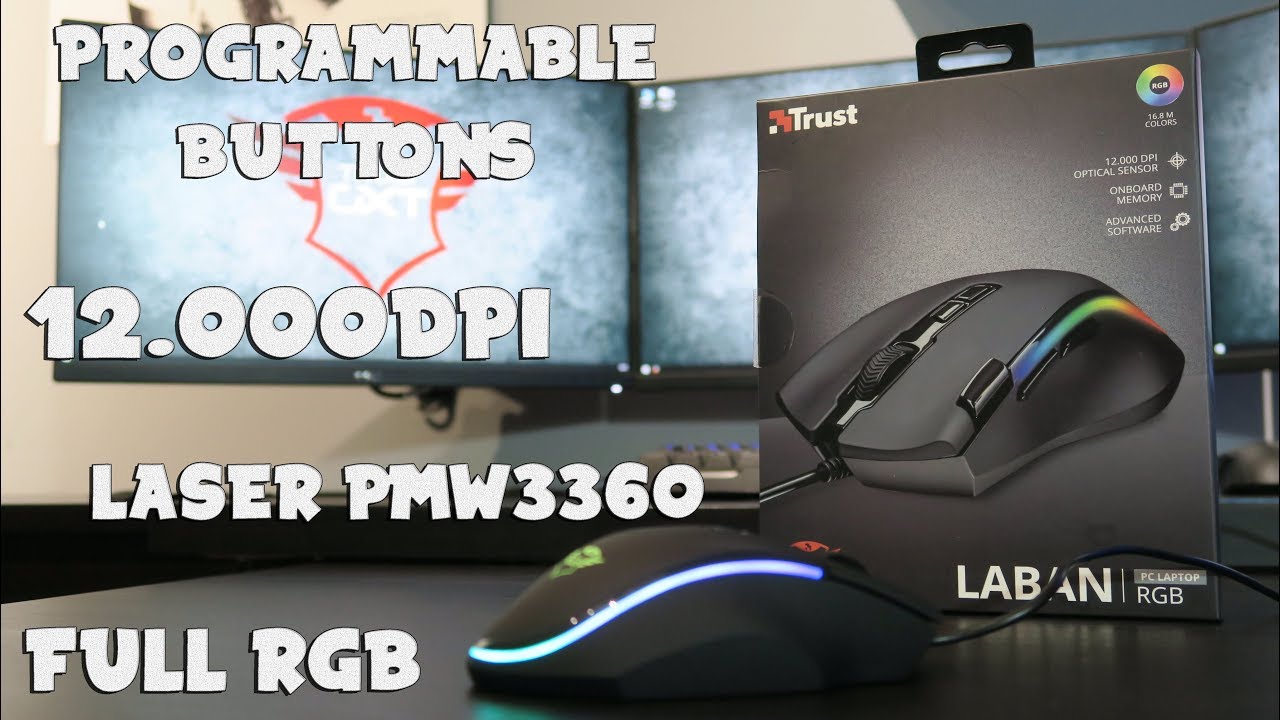 Trust Gaming GXT 188 LABAN - RGB mouse with all the right lines - YouTube