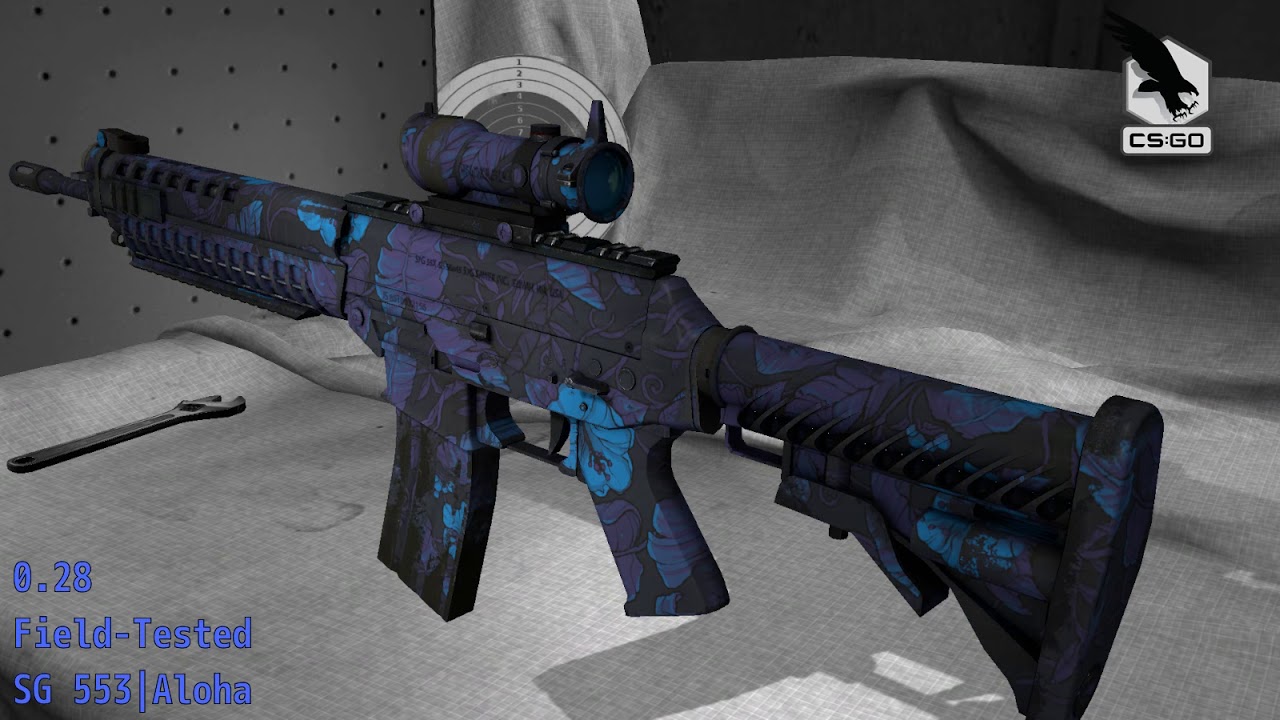 SG 553 Aloha - Skin Wear Preview - YouTube