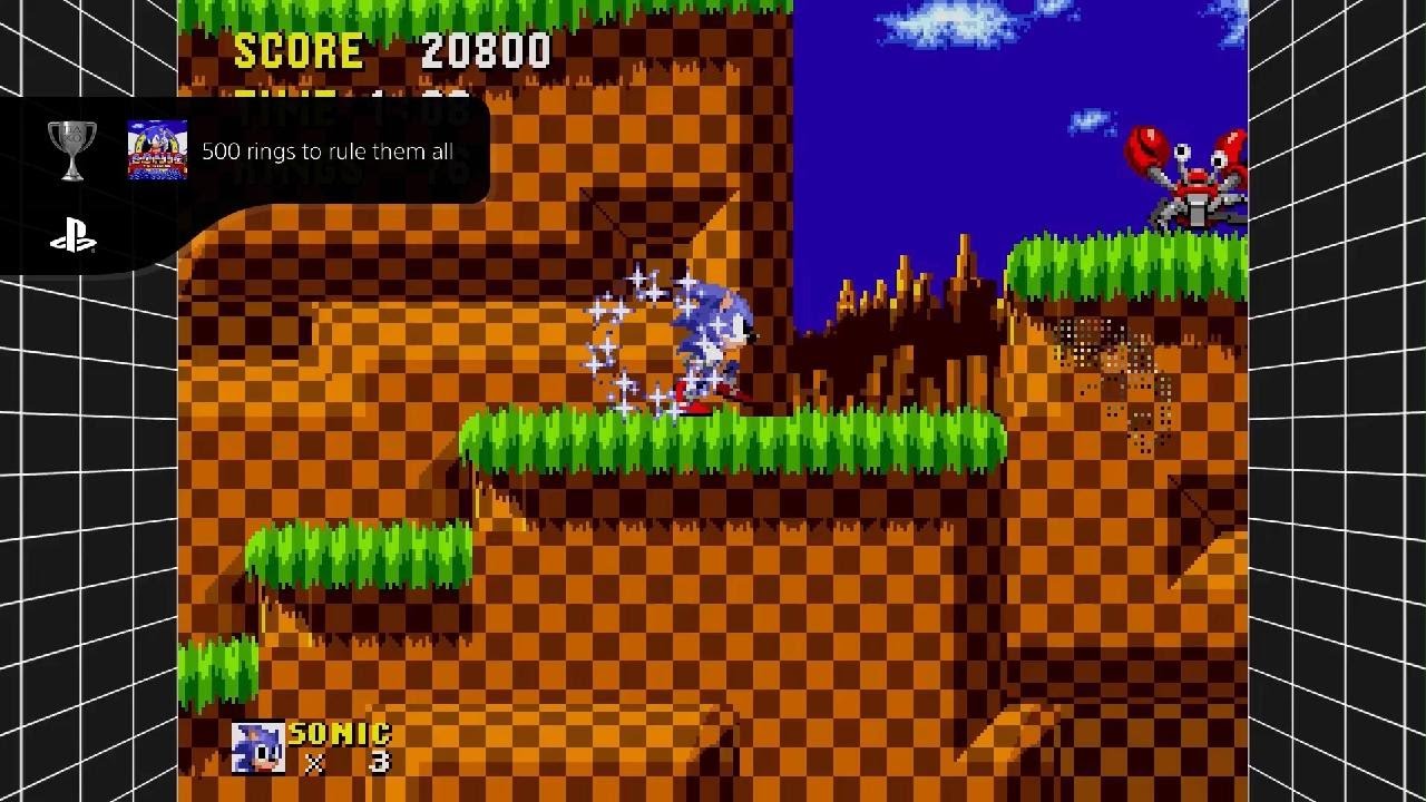 SEGA Genesis Classics - Sonic 500 rings Trophy - YouTube