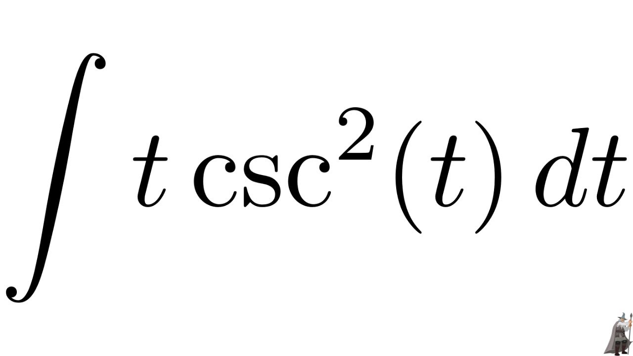 Integral X csc 2 x YouTube