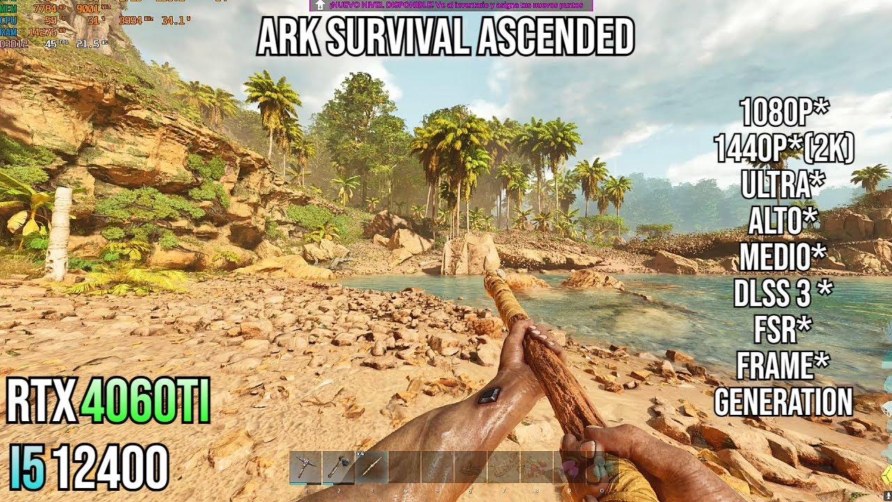 ARK Survival Ascended - RTX 4060TI + i5 12400 ,1440p(2K),1080p, Ultra ...
