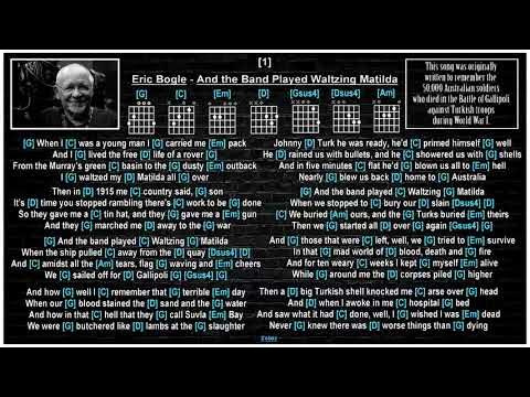 Eric Bogle - And the Band Played Waltzing Matilda [Guitar chords ...