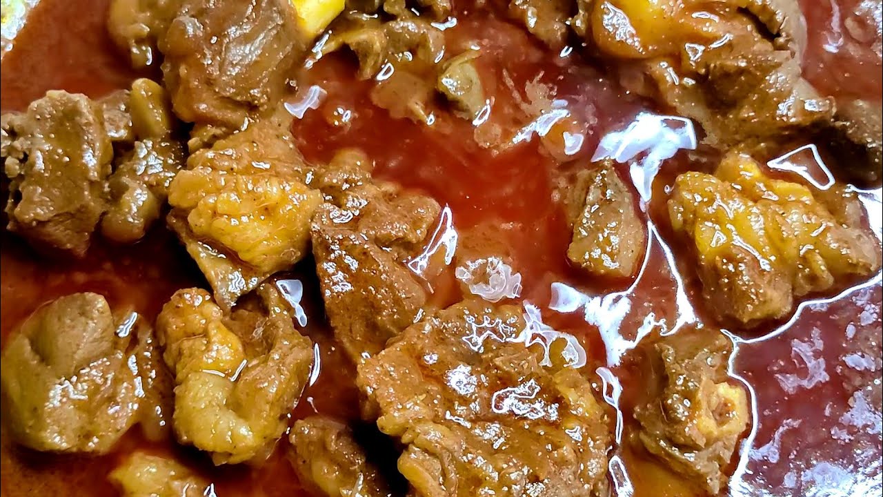 mutton curry recipe video eating show - YouTube