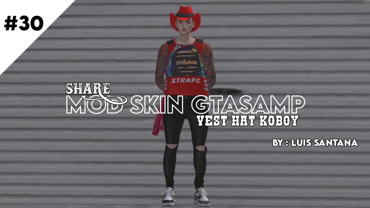 RESHARE‼️SKIN VEST STRAPZ KOBOY | GTASAMP - YouTube