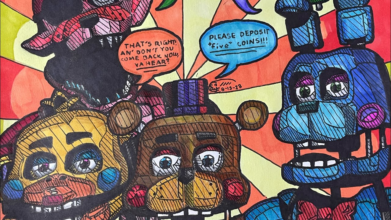 Drawing The Rockstar Animatronics - Day 42 / Timelapse - YouTube