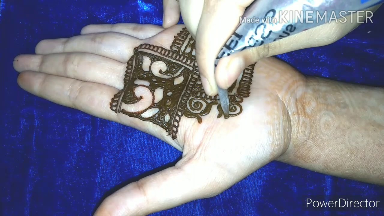 Beautiful square mehandi ll easy mehandi design for beginnera ll ...