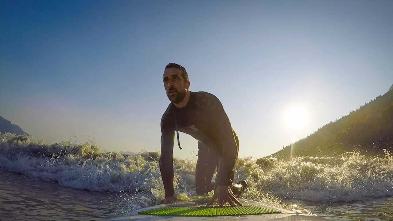 SURFING AN ALASKAN WAVE IN THE BACKCOUNTRY | A COLD TIDAL WAVE ...