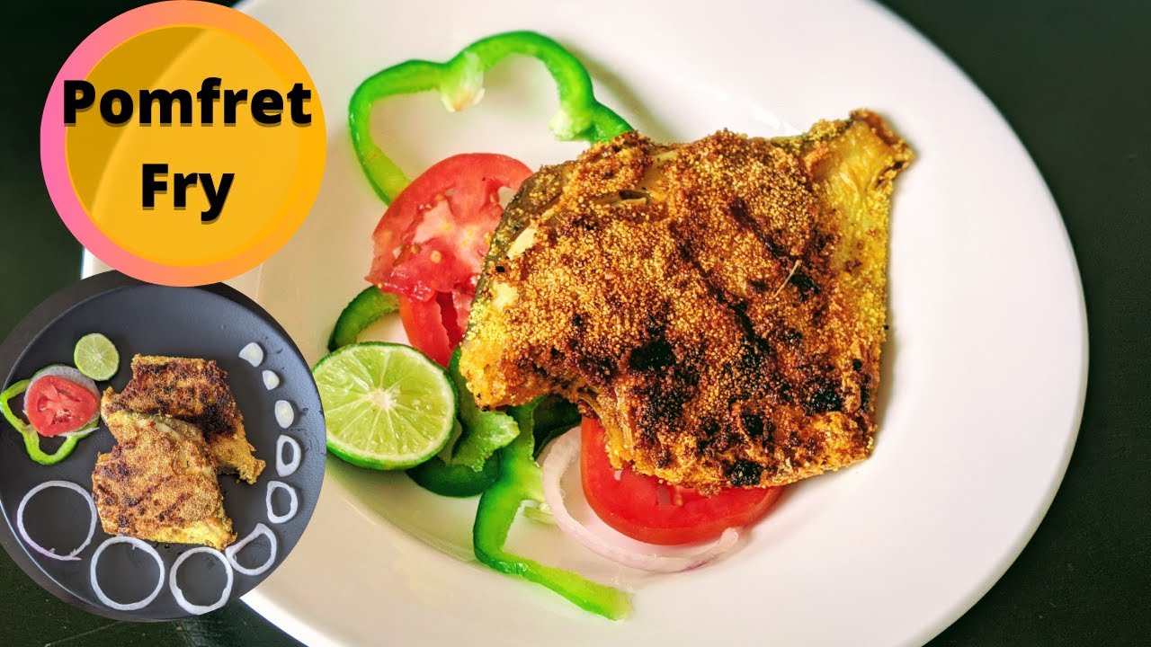 Pomfret Fry Recipe | Spicy Pomfret | Masala Pomfret | Tawa Pomfret ...