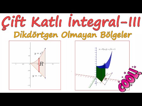 Çift katlı integral III - Genel (Dikdörtgen olmayan) bölgeler üzerinde çift katlı integral