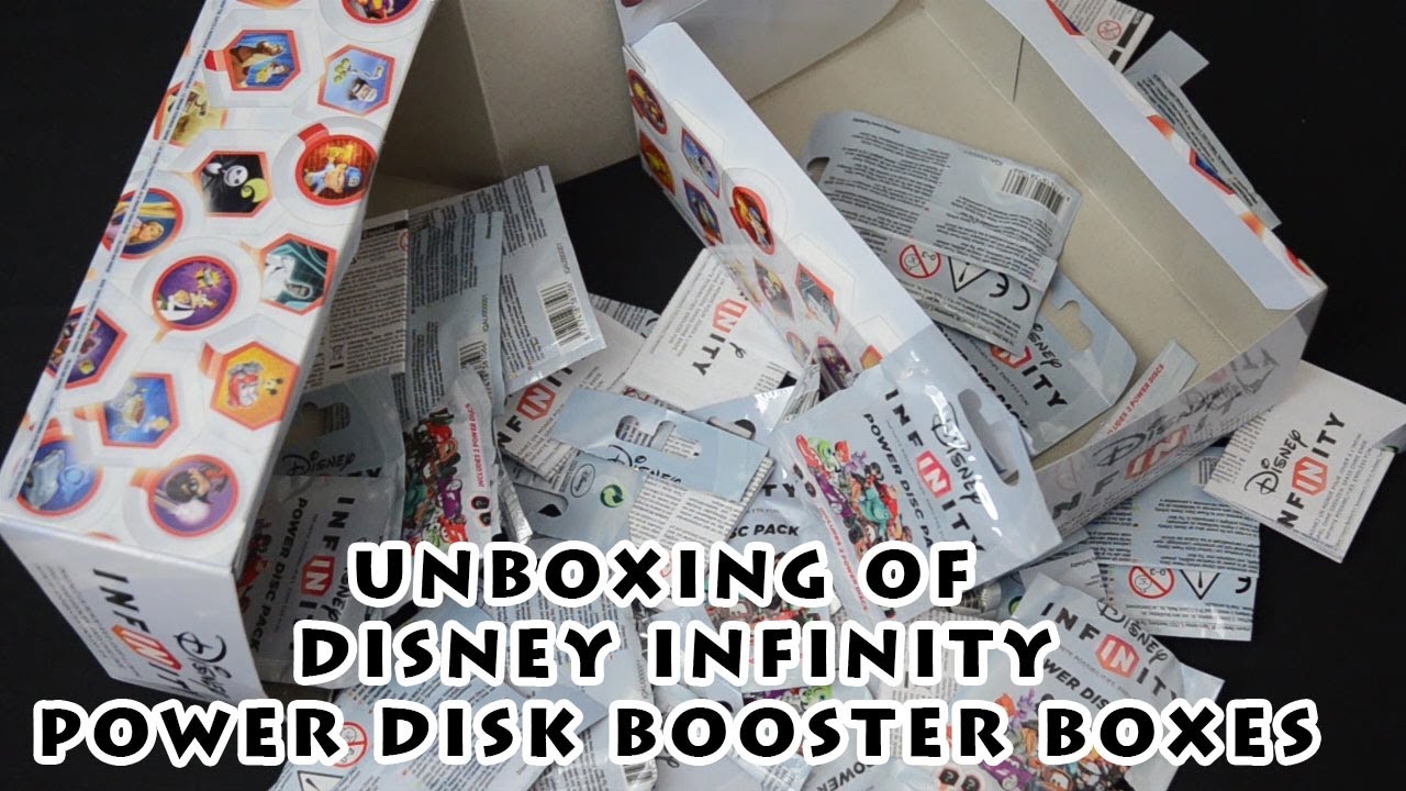 Unboxing of two Disney Infinity Sealed Booster Boxes of Power Disks ...