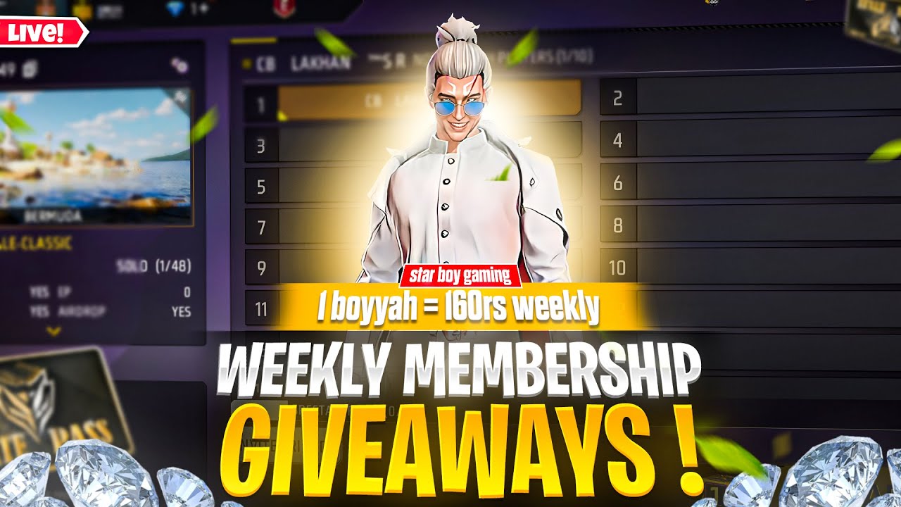 FREE FIRE LIVE CUSTOM ROOM | FF LIVE GIVEAWAY ? 🗿 ️ #freefirelive #ff ...