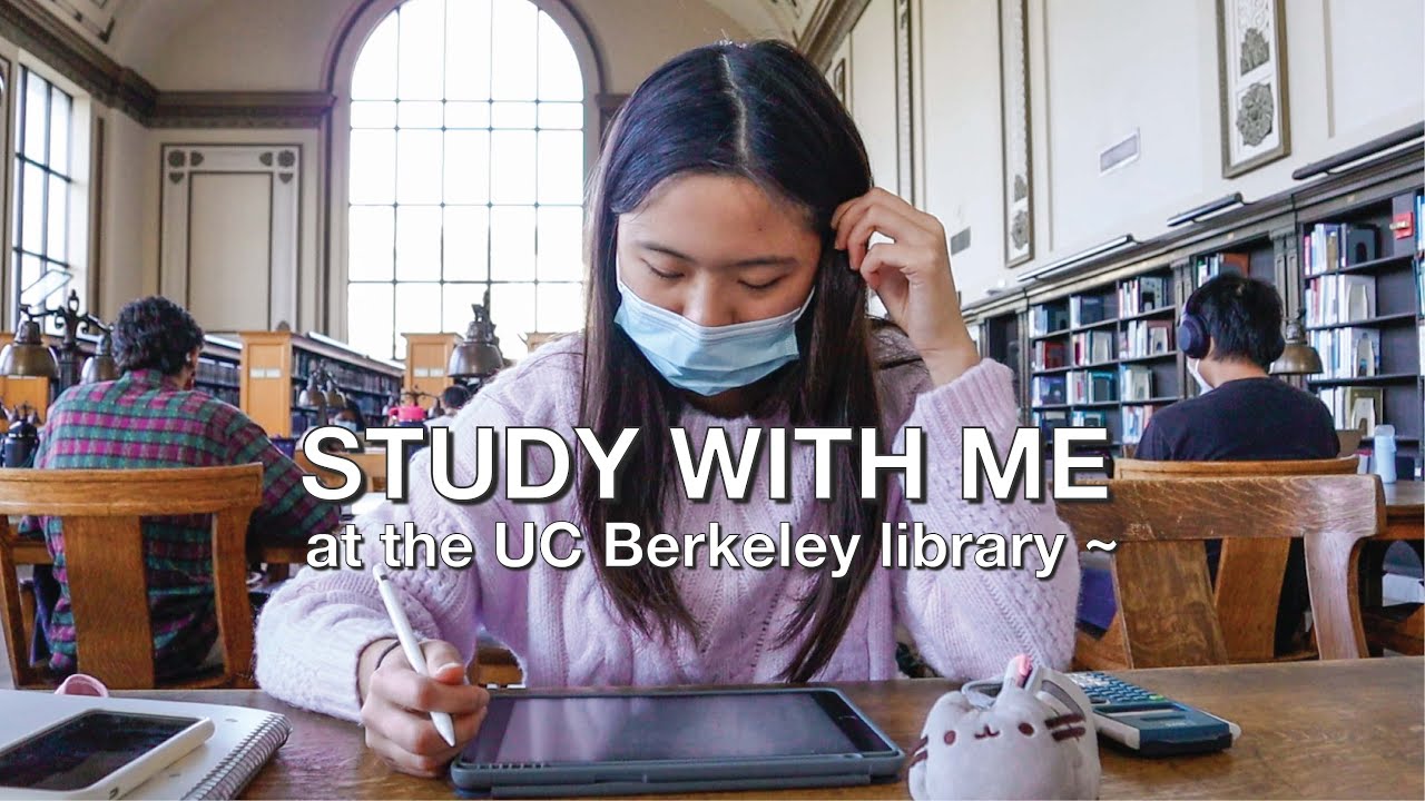 STUDY WITH ME at UC Berkeley Library 💫 1 HOUR real time, background ...