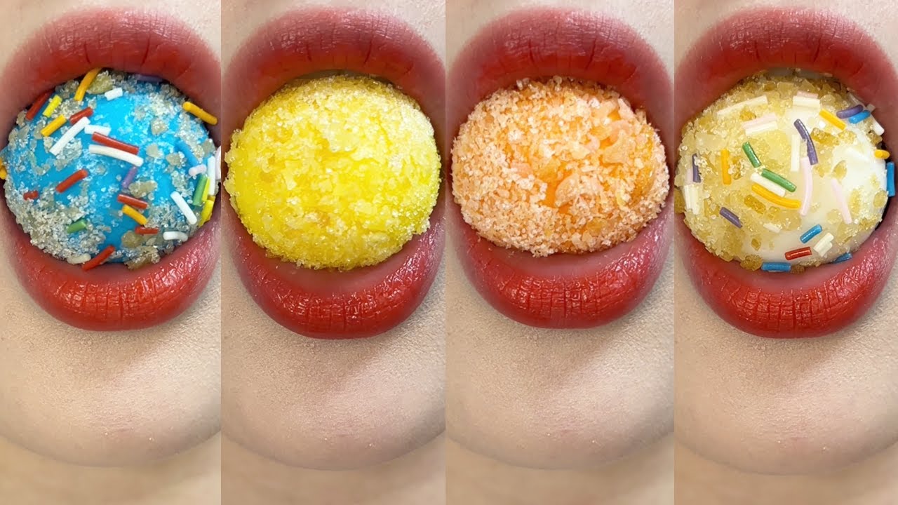 asmr EARTH BALL GUMMY POP ROCKS SPRINKLE 볼 젤리 모음 eating sounds - YouTube
