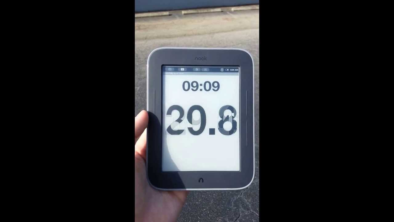 NRS Custom Clock App on Nook E-Ink - YouTube