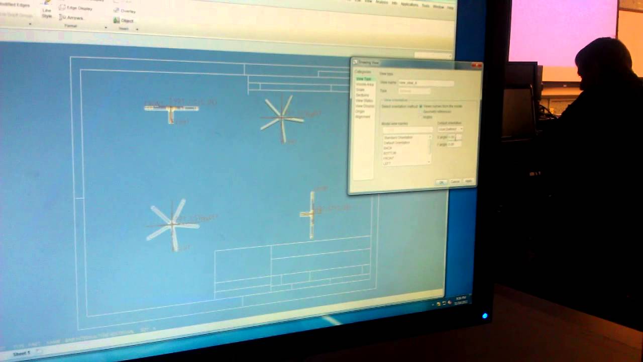 Creating Title Block and Isometric View in Pro E - YouTube