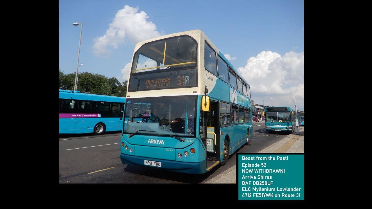WITHDRAWN! Arriva Shires (Luton) DAF DB250 ELC Myllenium Lowlander 4712 ...