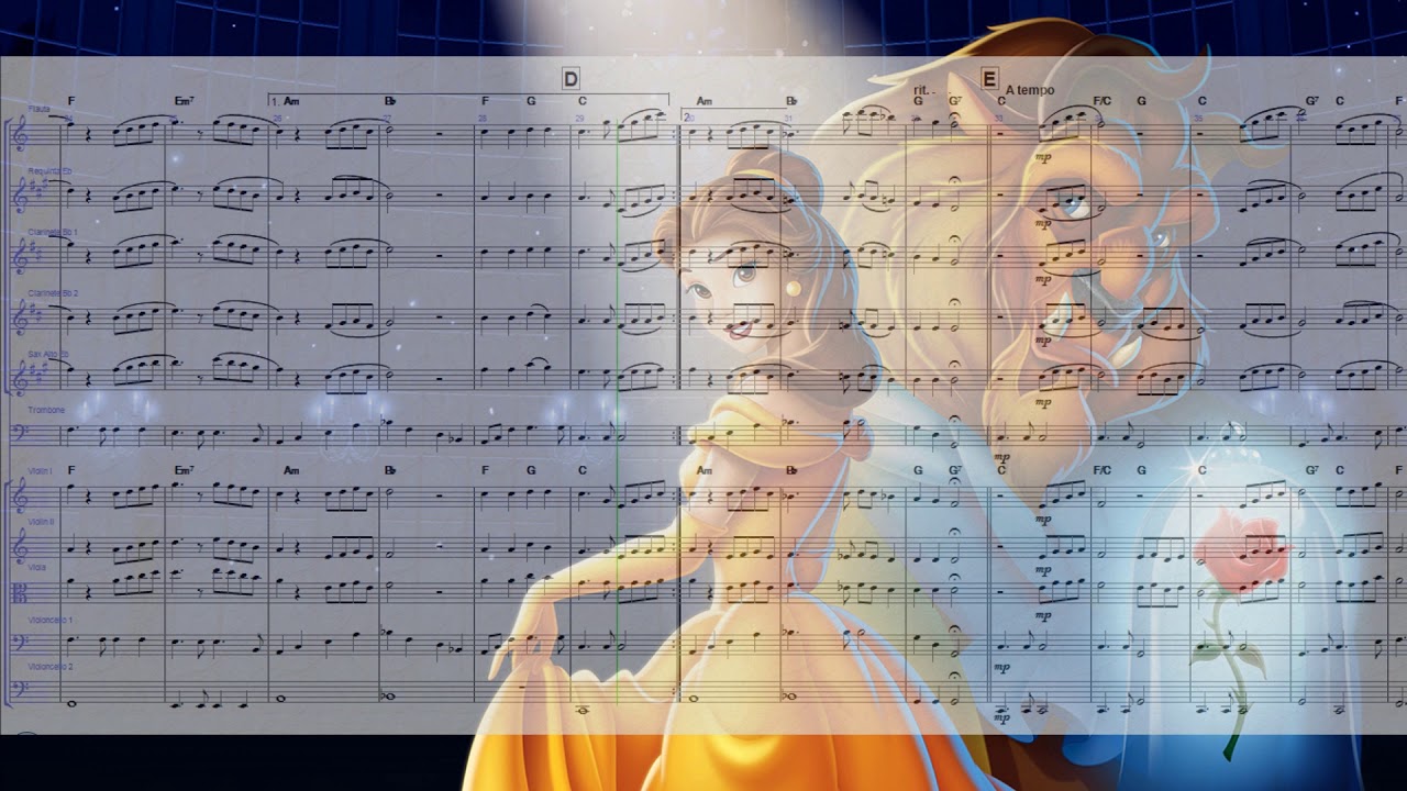 Beauty And The Beast Theme - Simplified arrangement for orchestra - YouTube