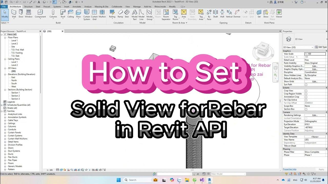 Revit API: How to Set Solid for Rebar in Revit API - YouTube