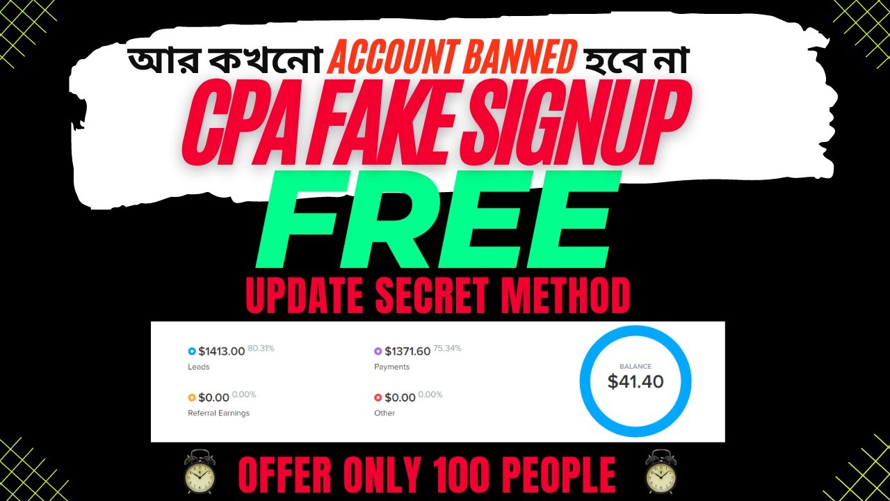 CPA Marketing Fake Sign Up || CPA Marketing Fake Signup Method 2022 ...