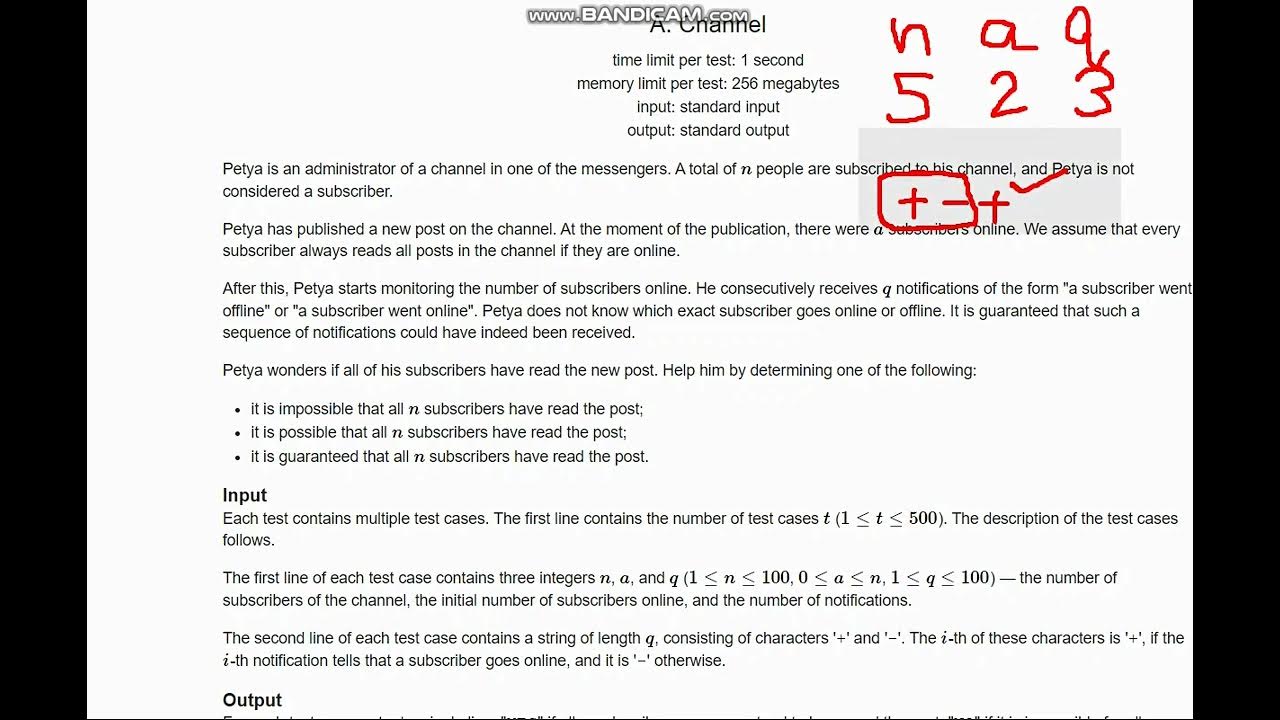 A. Channel | Pinely Round 2 (Div. 1 + Div. 2) | Codeforces | Full solution - YouTube