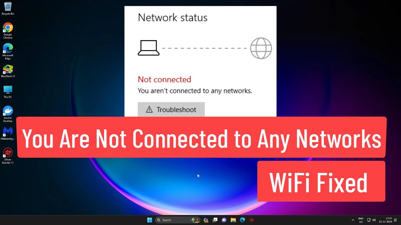 You Are Not Connected to Any Network || WiFi FIXED - 2023 - YouTube