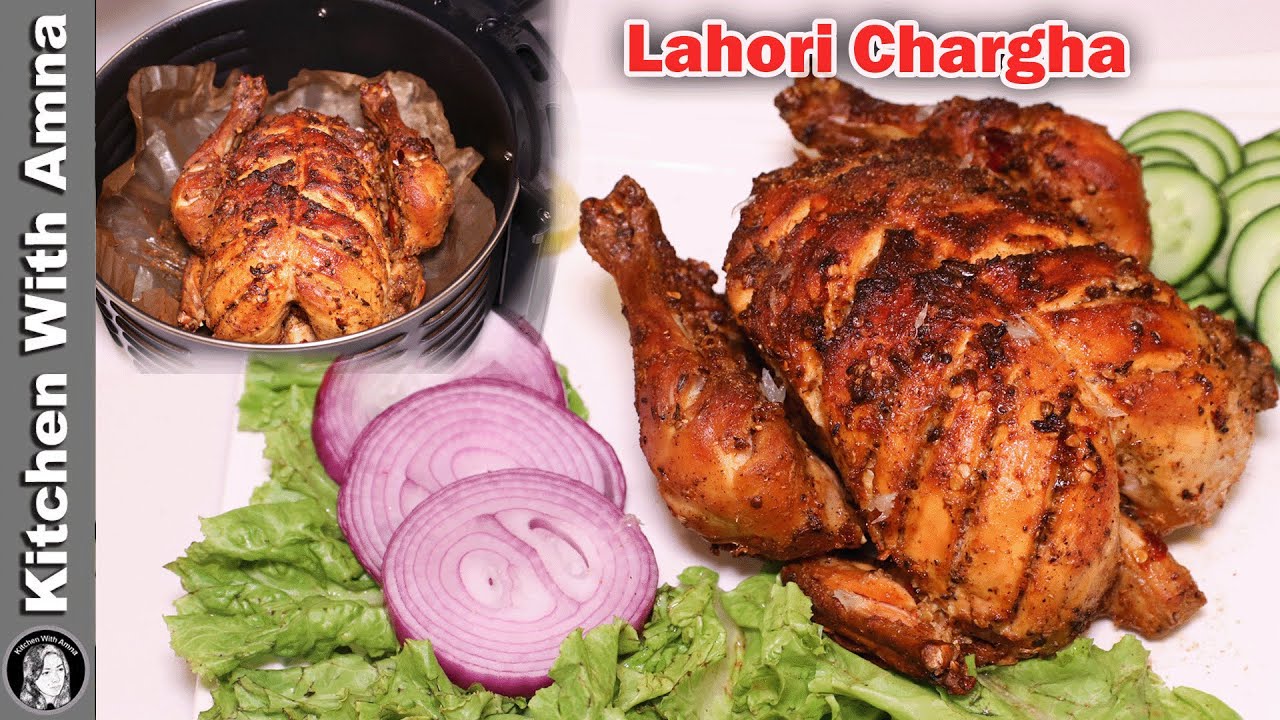 Lahori Chargha Without Oil In Air Fryer l Oil Free Whole Chicken ...