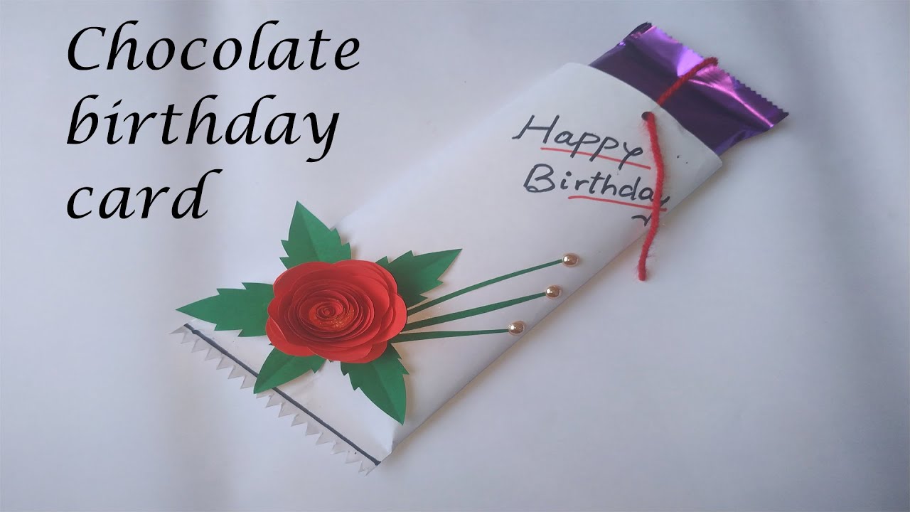 Handmade chocolate birthday card || Easy paper craft ideas || Birthday ...