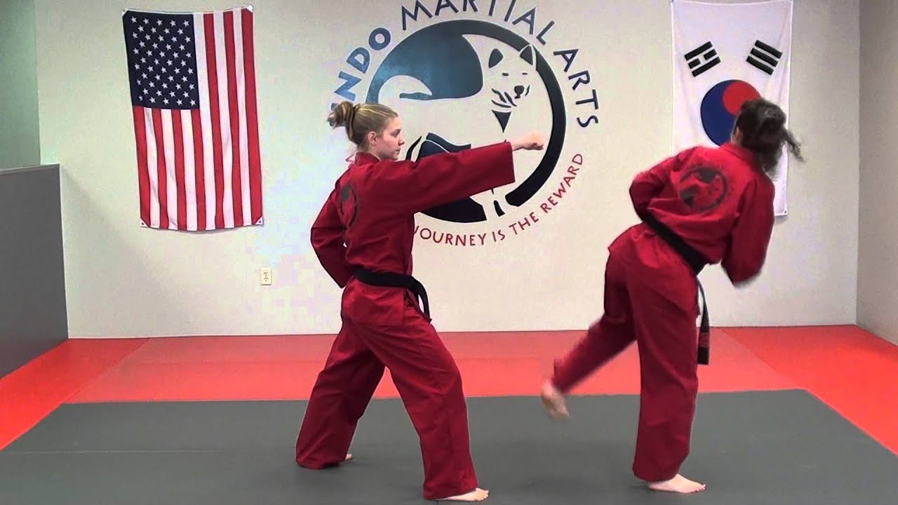 #6 side Kick Jump Back Kick - YouTube