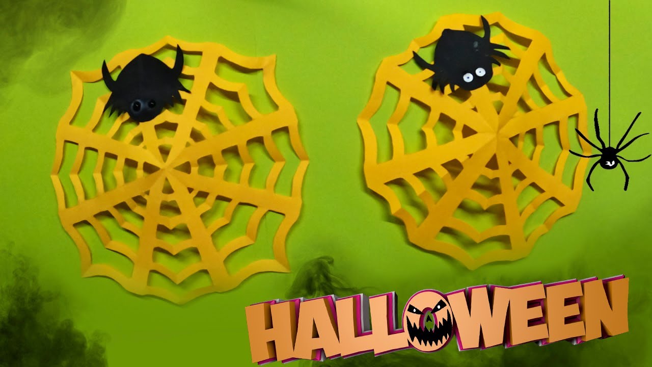 Diy Cobweb Spider Halloween - YouTube
