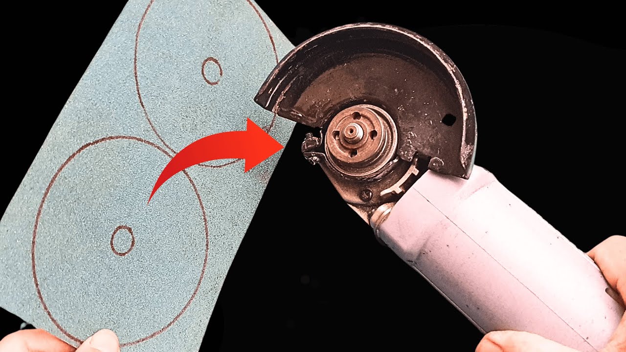 Stick sandpaper on an old cutting wheel on an angle grinder an you'll ...