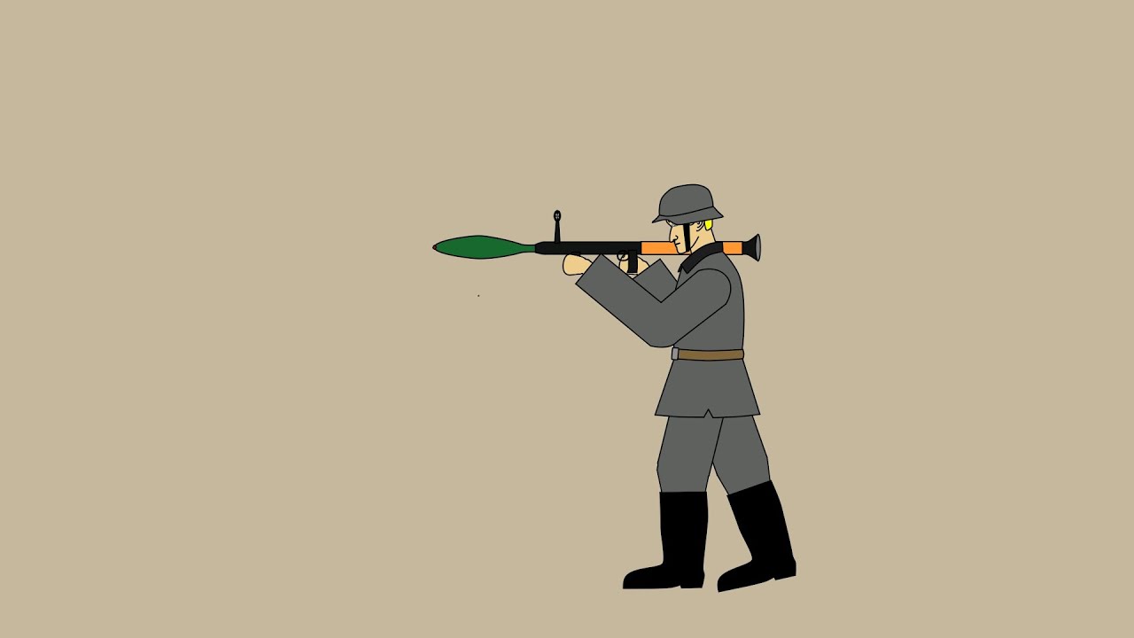 Draw a bazooka for the German soldier - YouTube