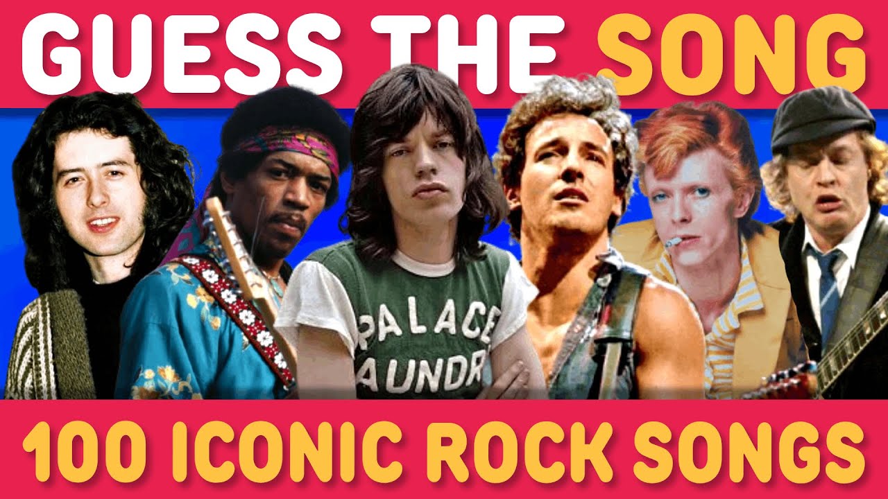ULTIMATE ROCK SONG QUIZ 🎸⚡ GUESS THE 100 MOST ICONIC ROCK SONGS | Song ...