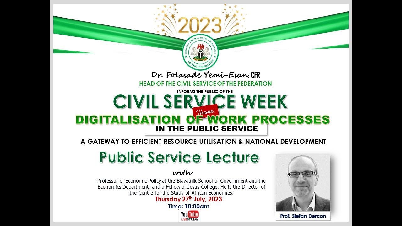 2023 CIVIL SERVICE WEEK PUBLIC SERVICE LECTURE - YouTube