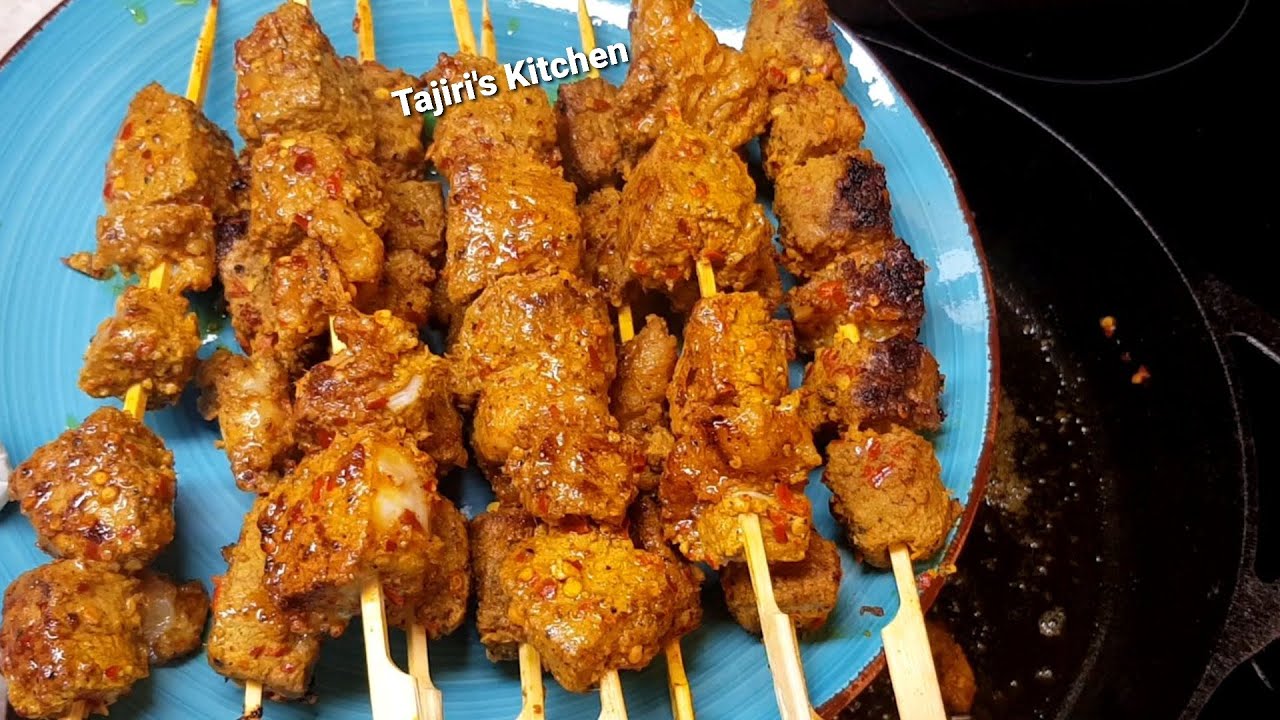 Mishkaki ya Nyama na Sosi ya Ukwaju Mitamu sana /Bila Mkaa / No Oven No ...